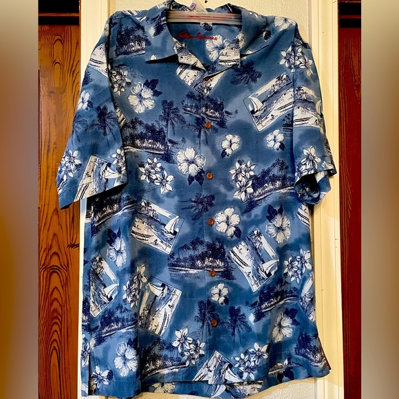 reyn spooner | Shirts | Reyn Spooner Floral Island Blue Hawaiian Shirt ...